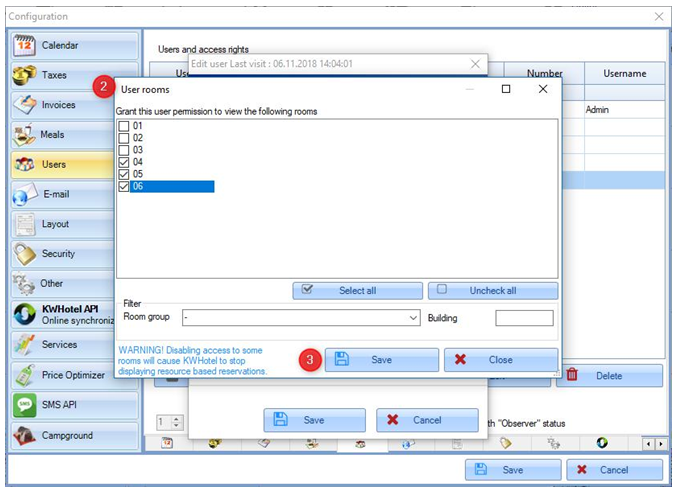 Managing users and their privileges